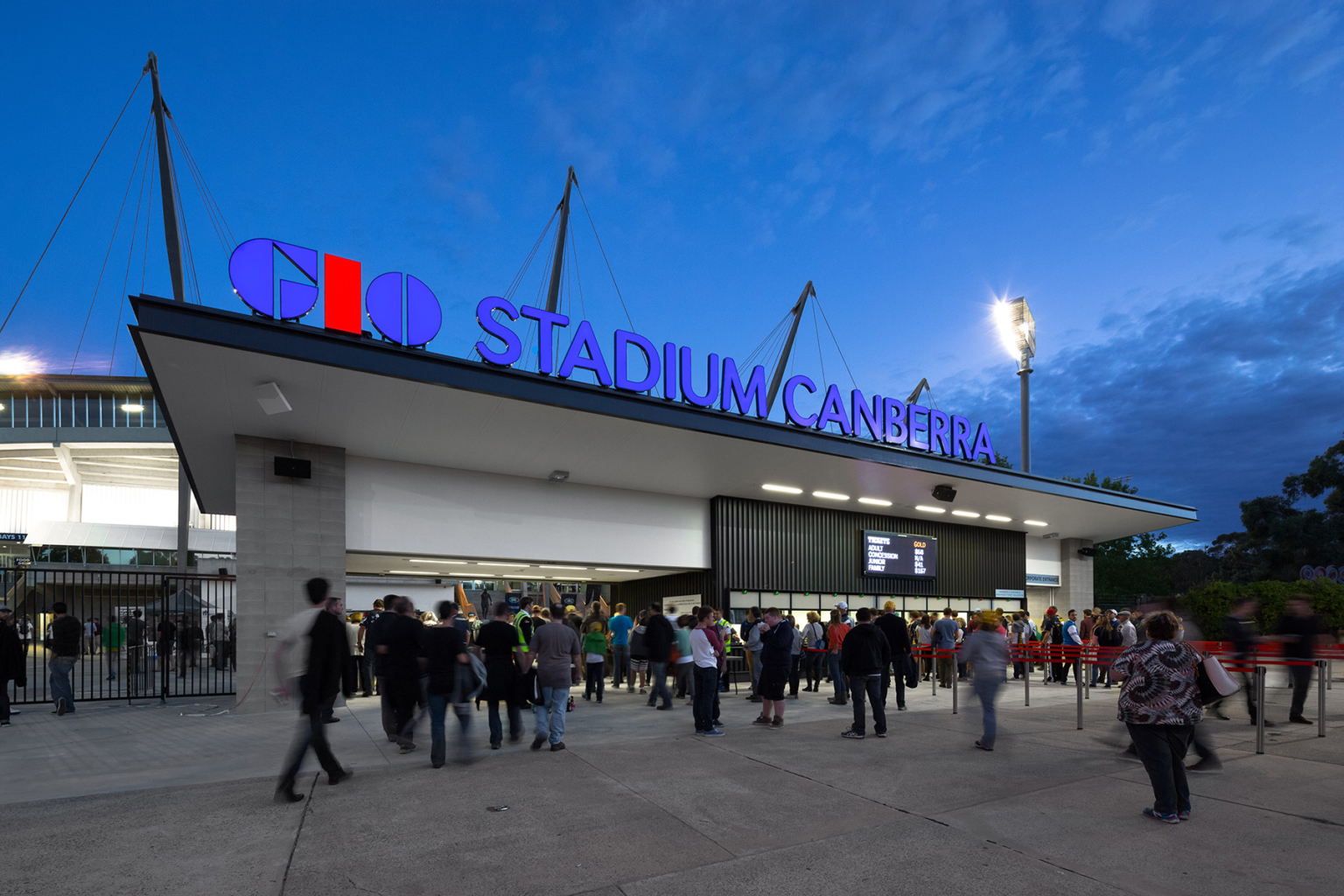 GIO Stadium Entry + Ticketing Booths – AMC Architecture