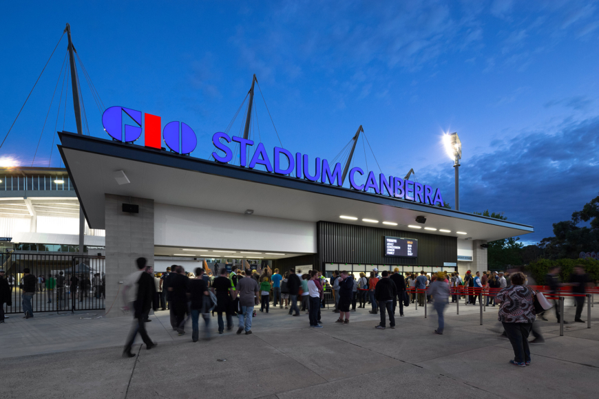 GIO Stadium Entry + Ticketing Booths – AMC Architecture